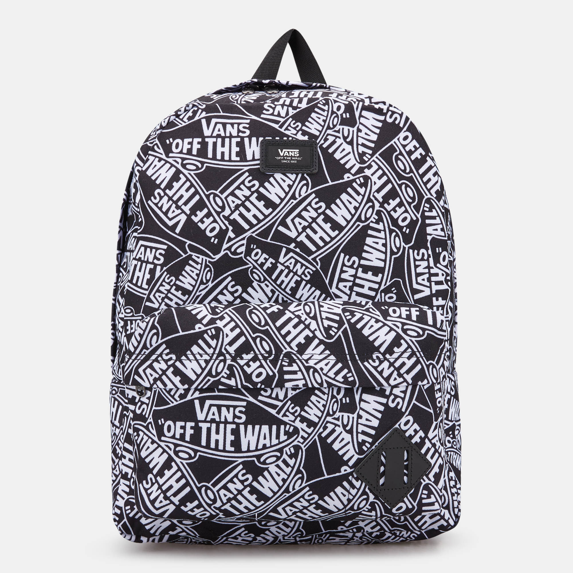 Vans realm black & white geo print backpack store