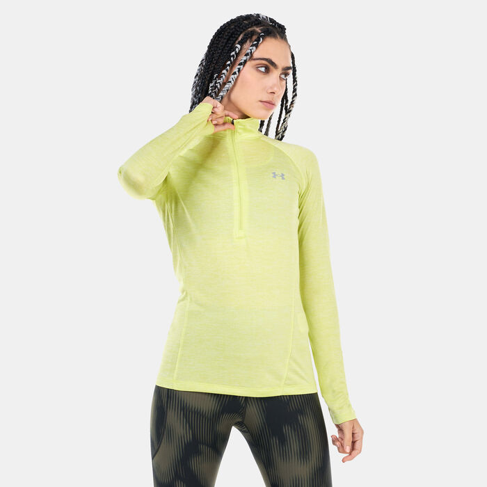Buy Under Armour Womens Ua Tech Twist ½ Zip Training Top Yellow In Ksa